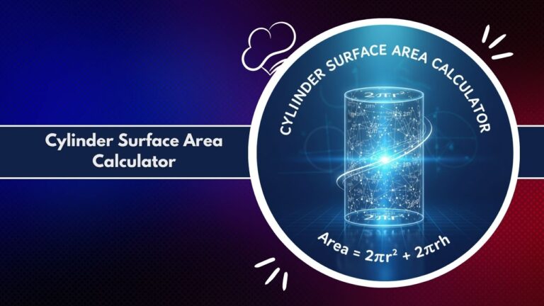 Cylinder Surface Area Calculator | Find Area Instantly