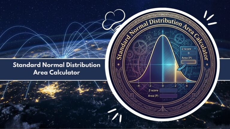 Standard Normal Distribution Area Calculator for Statistics